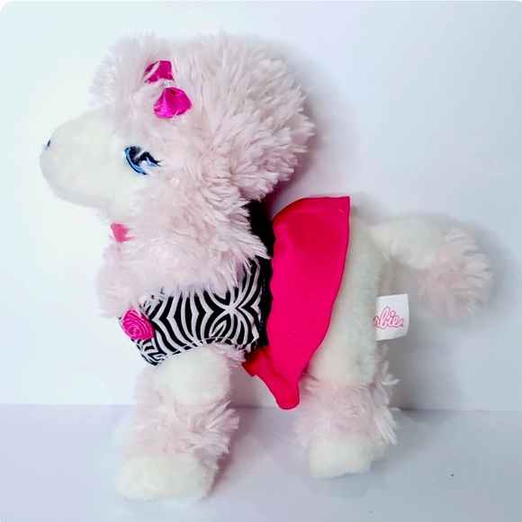 Barbie | Toys | Barbie Poodle Dog Plush Realistic Pink White Tutu Dress ...